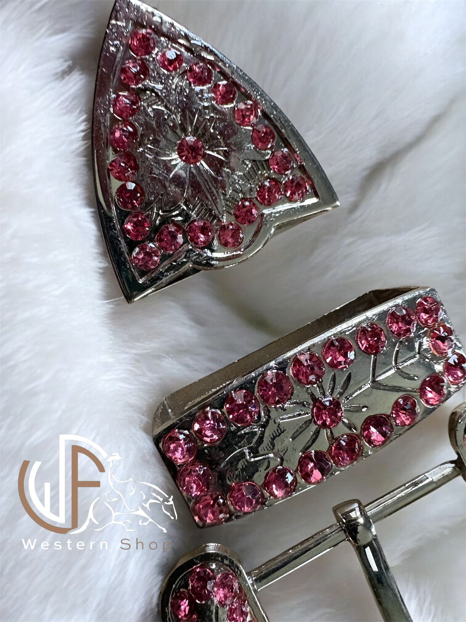 Siver Pink Belt Buckle | Winch Farm Western Shop